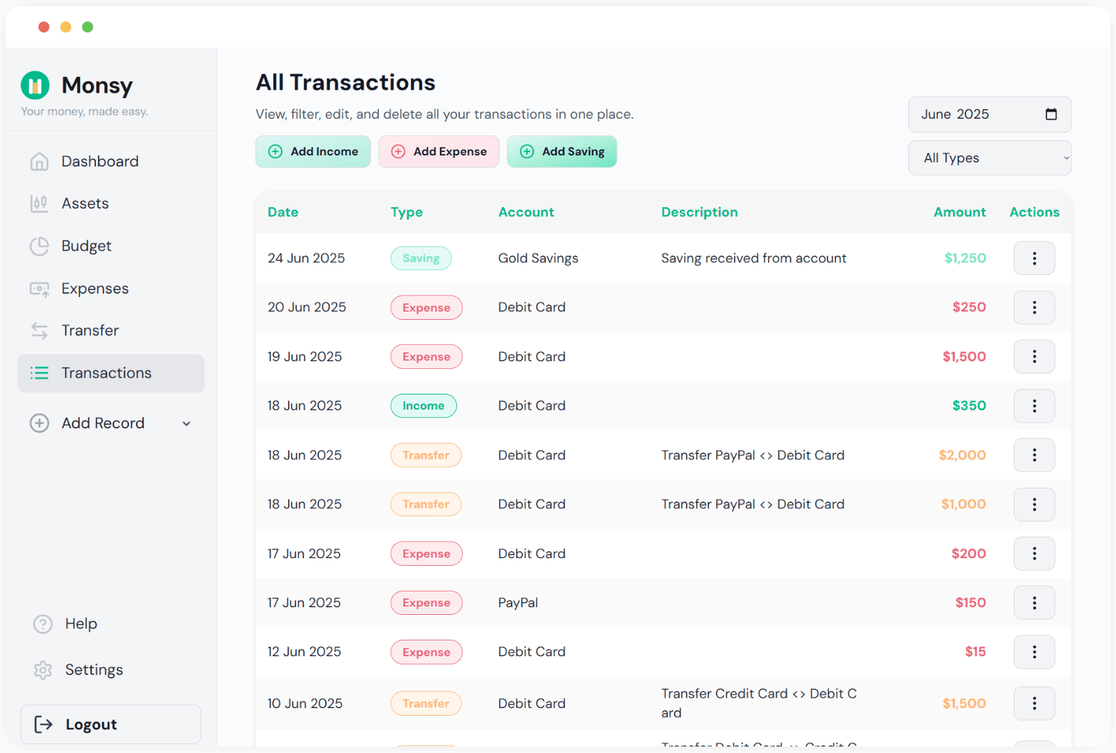 Monsy.app: Money Management, Budgeting, Net Worth, and Expense Tracker